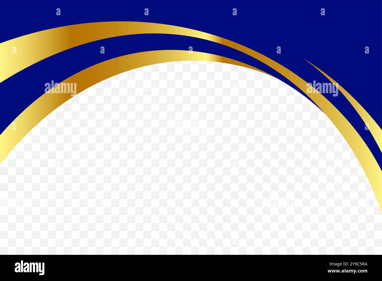 Blue and Gold curve wavy vector border for footer header background ...