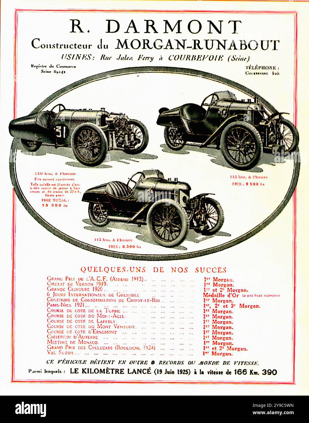 Darmont Morgan Runabout (1926) - Vintage press car advertising Stock ...
