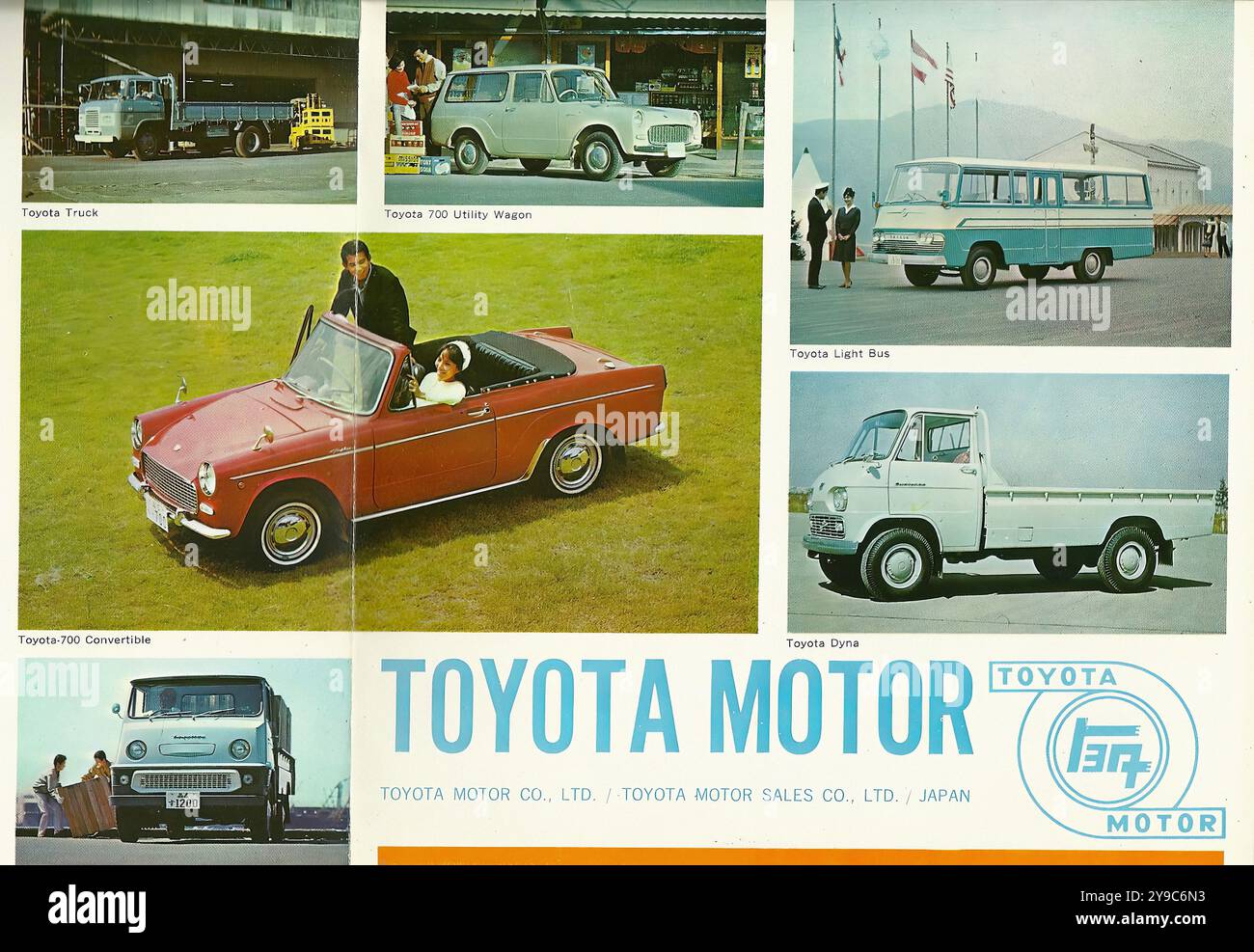 Early export Toyota - Vintage press car advertising Stock Photo - Alamy