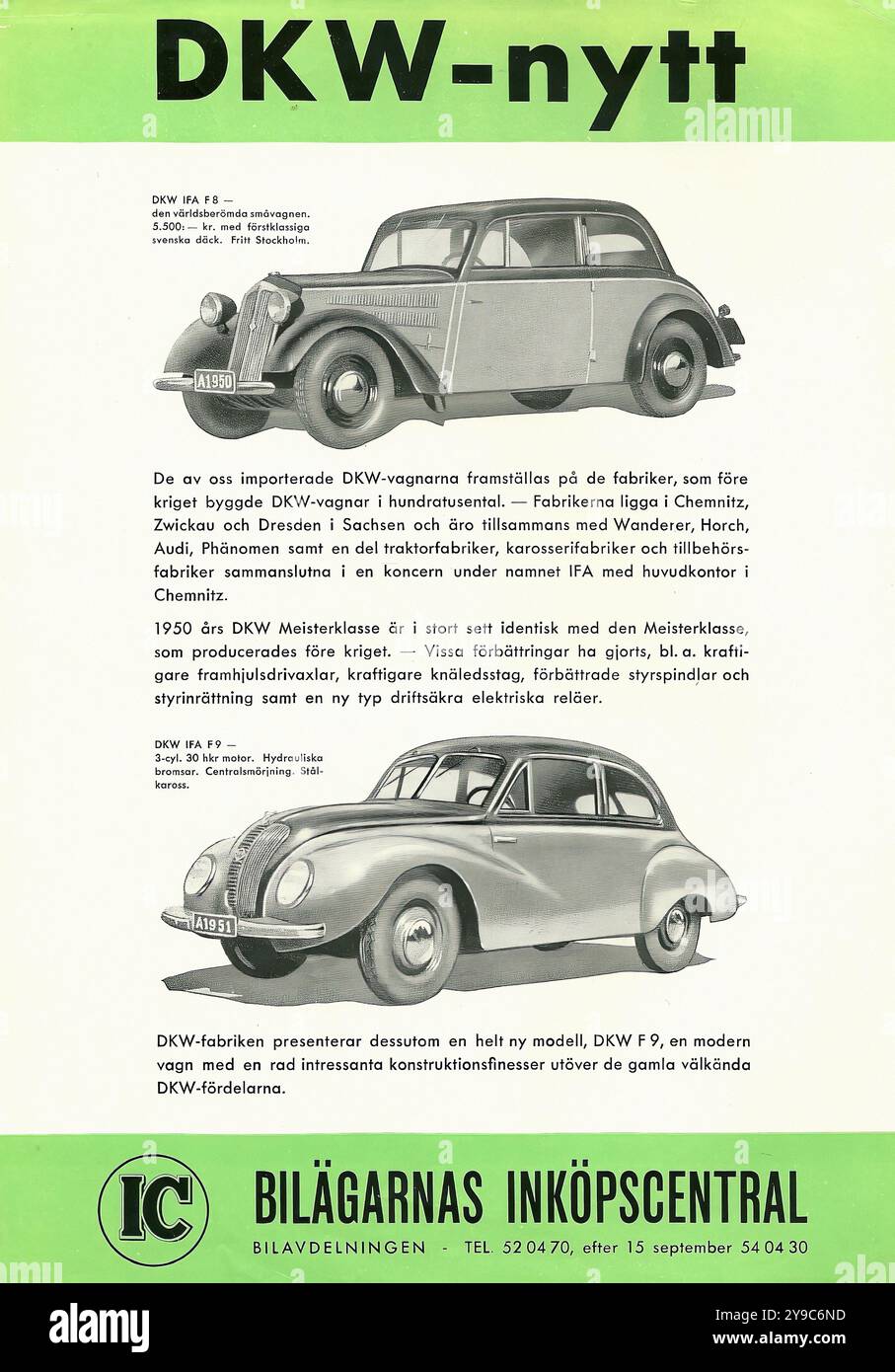 East German DKW - Vintage press car advertising Stock Photo - Alamy