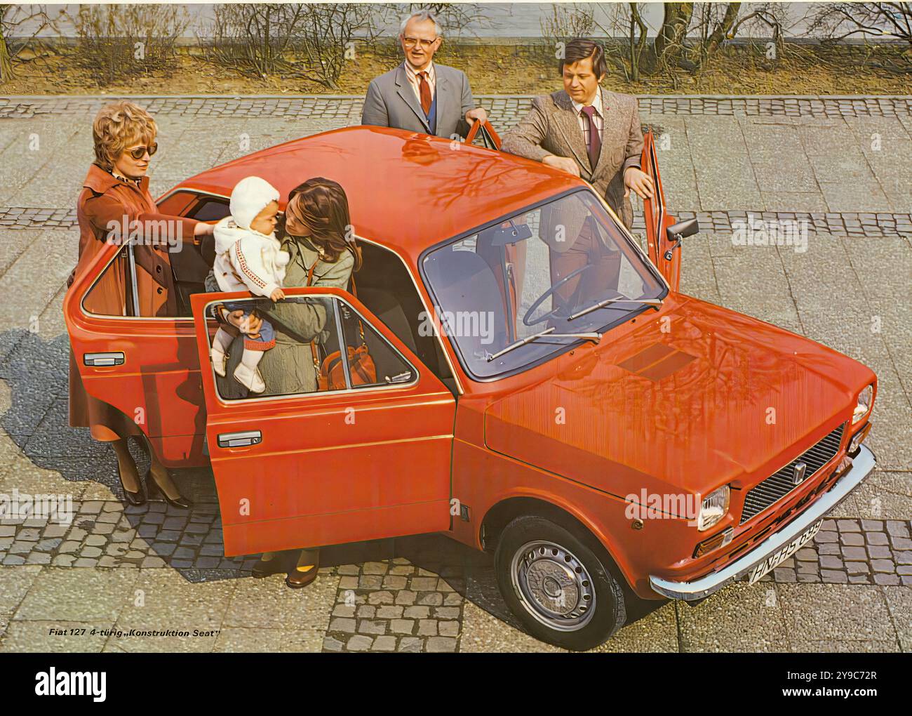 Fiat 127 - Vintage press car advertising Stock Photo - Alamy