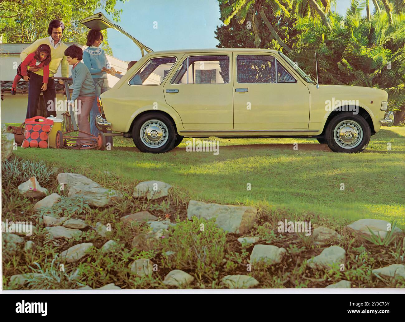 Fiat 128 Familiar from Argentina - Vintage press car advertising Stock ...