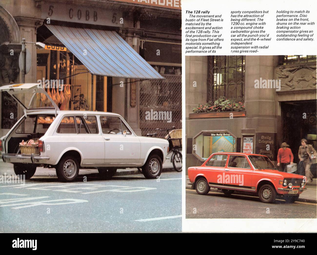 Fiat 128 Estate & Rally (1972-73) - Vintage press car advertising Stock ...