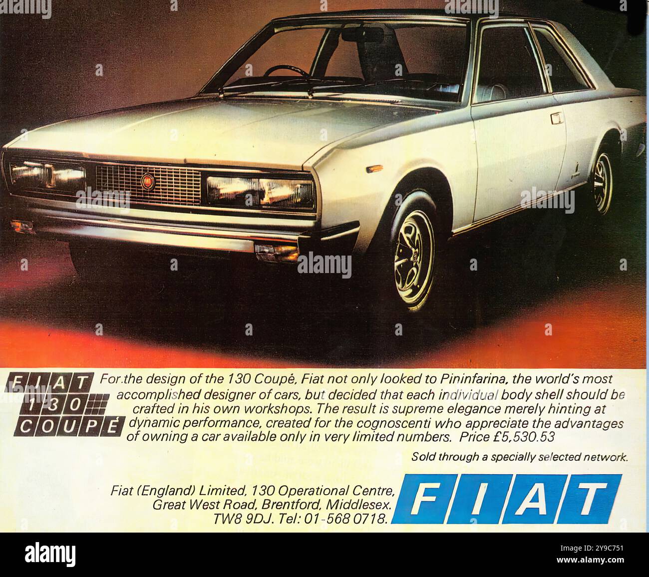 Fiat 130 Coupe (early to mid 1970s) - Vintage press car advertising ...