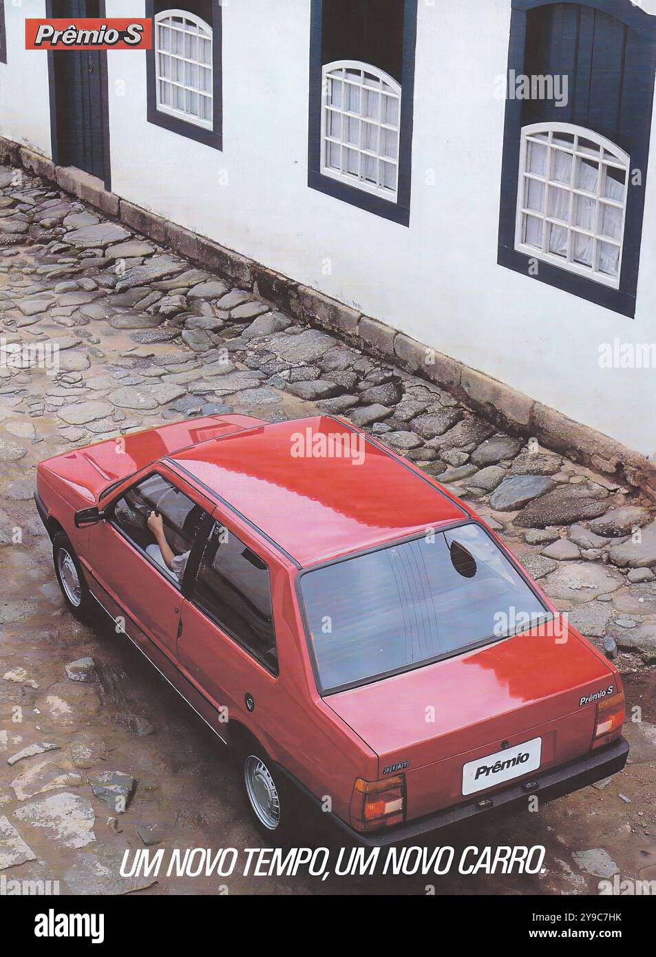 Fiat Premio S two door sedan - Vintage press car advertising Stock ...