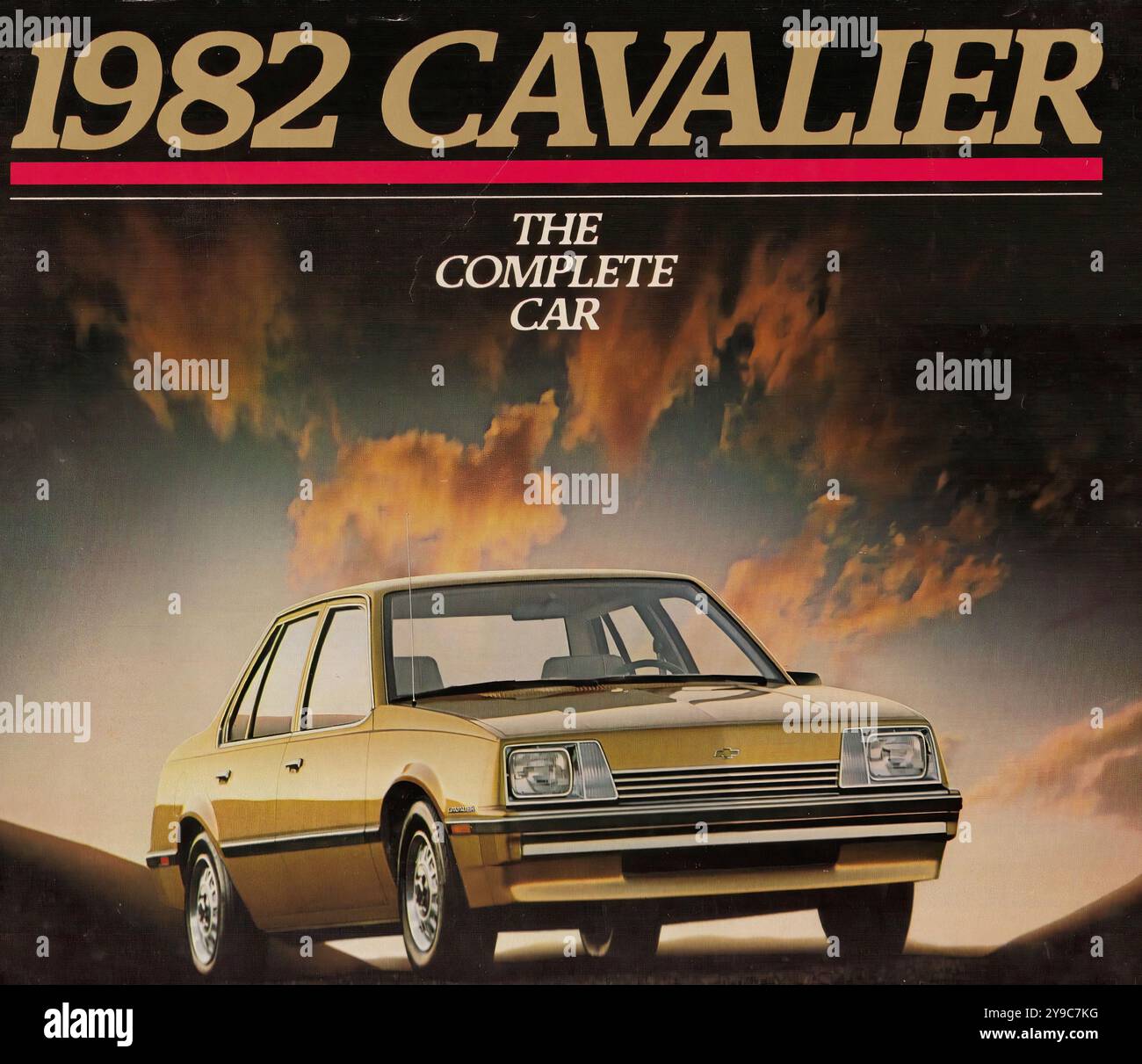 First Cavalier in North America - Vintage press car advertising Stock ...