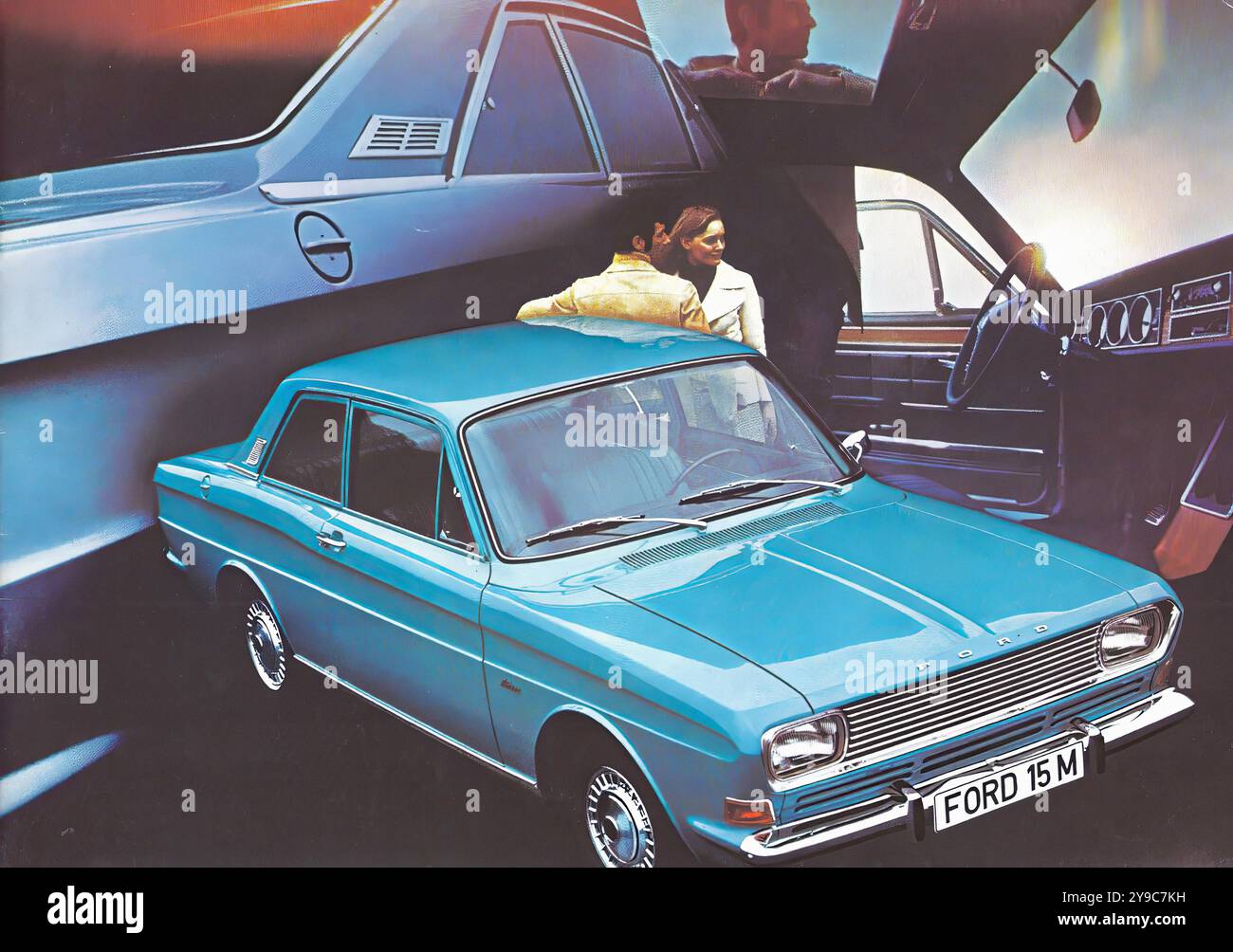 Ford 15M - Vintage press car advertising Stock Photo - Alamy