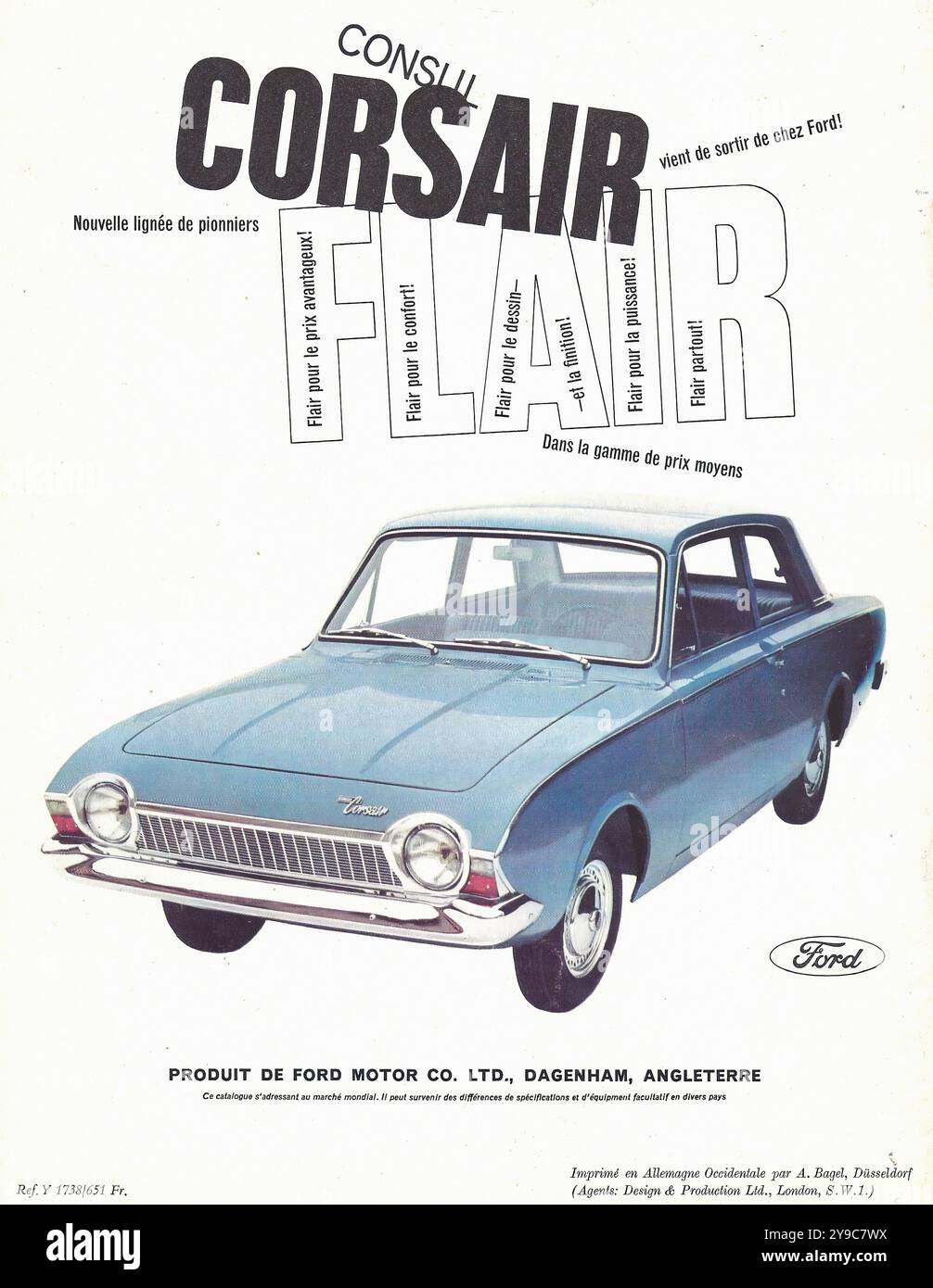 Ford Corsair - Vintage press car advertising Stock Photo - Alamy