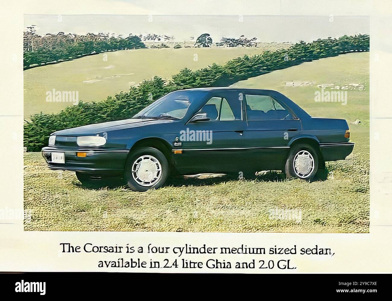 Ford Corsair 1990 - Vintage press car advertising Stock Photo - Alamy