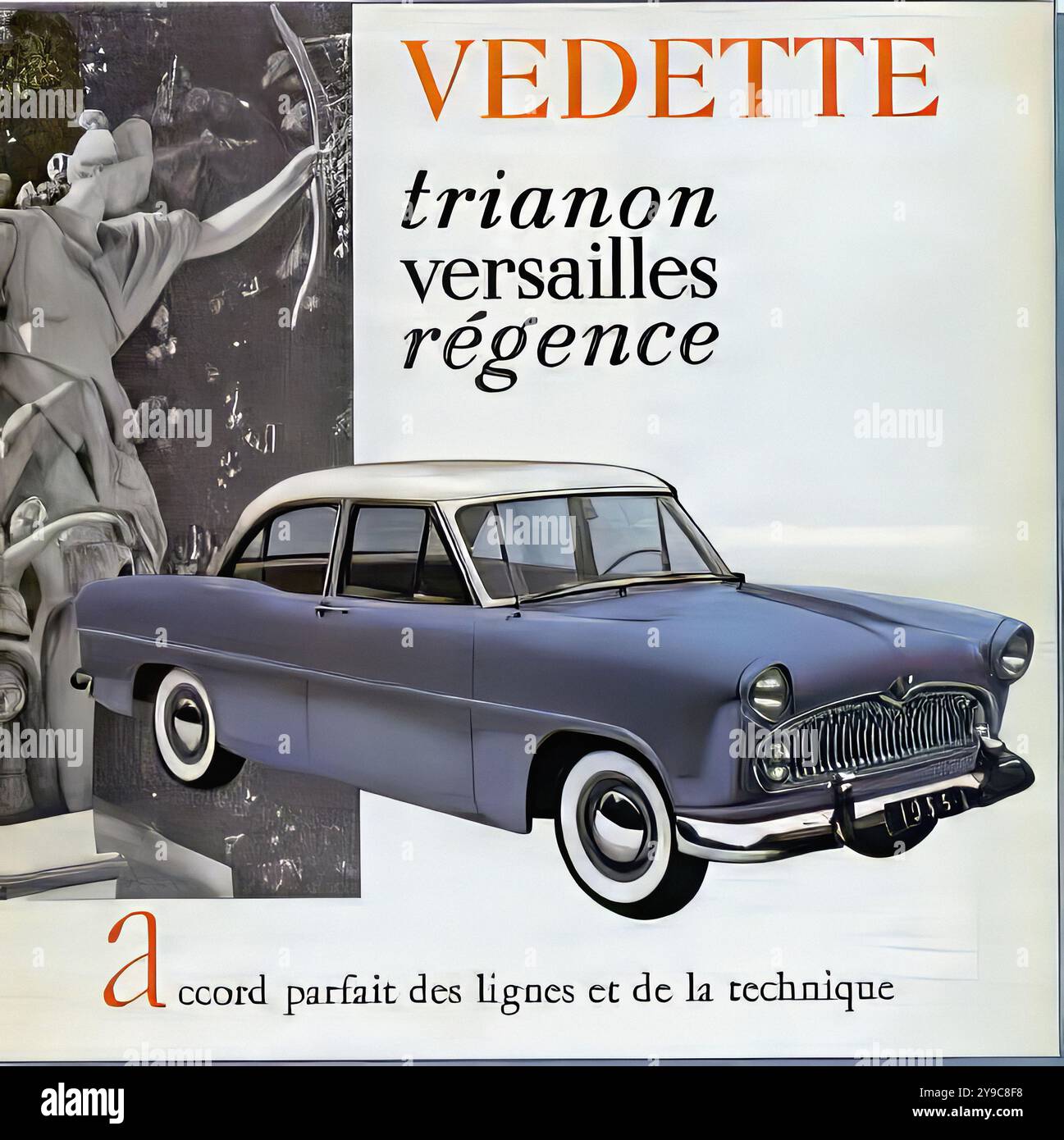 Ford Vedette Trianon, Versailles and Regence (1954) - Vintage press car ...