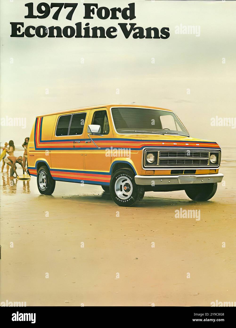 Ford Econoline - Vintage press car advertising Stock Photo - Alamy