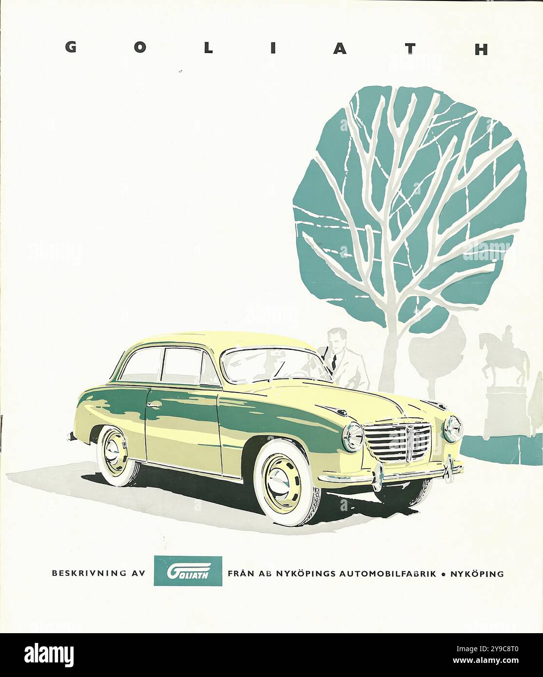 Goliath - Vintage press car advertising Stock Photo - Alamy