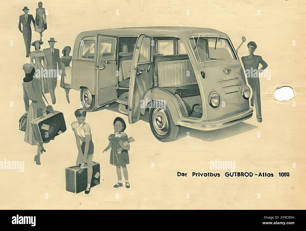Gutbrod Van 1950-54 - Vintage press car advertising Stock Photo - Alamy