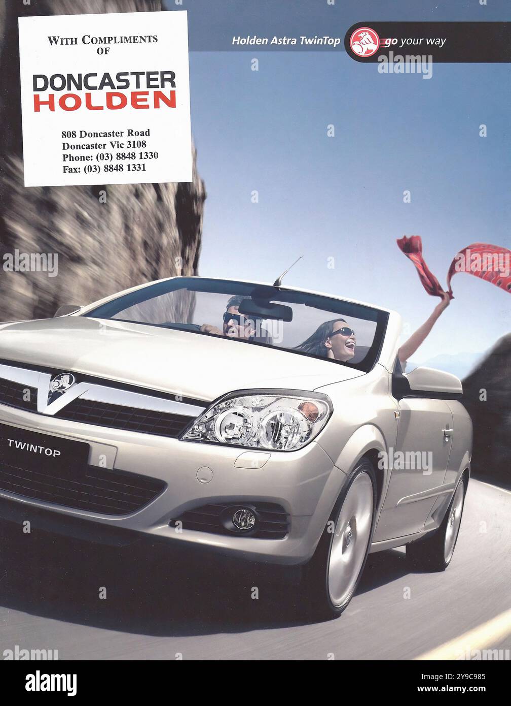Holden Astra TwinTop 2007 - Vintage press car advertising Stock Photo ...