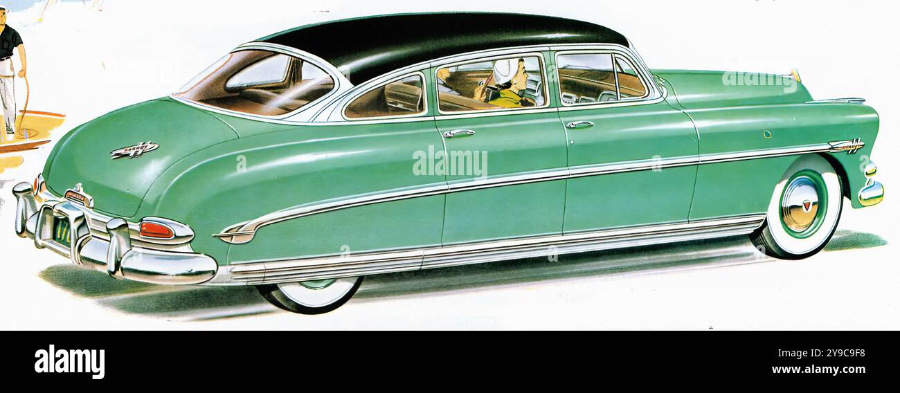 Hudson Hornet (1952) - Vintage press car advertising Stock Photo - Alamy