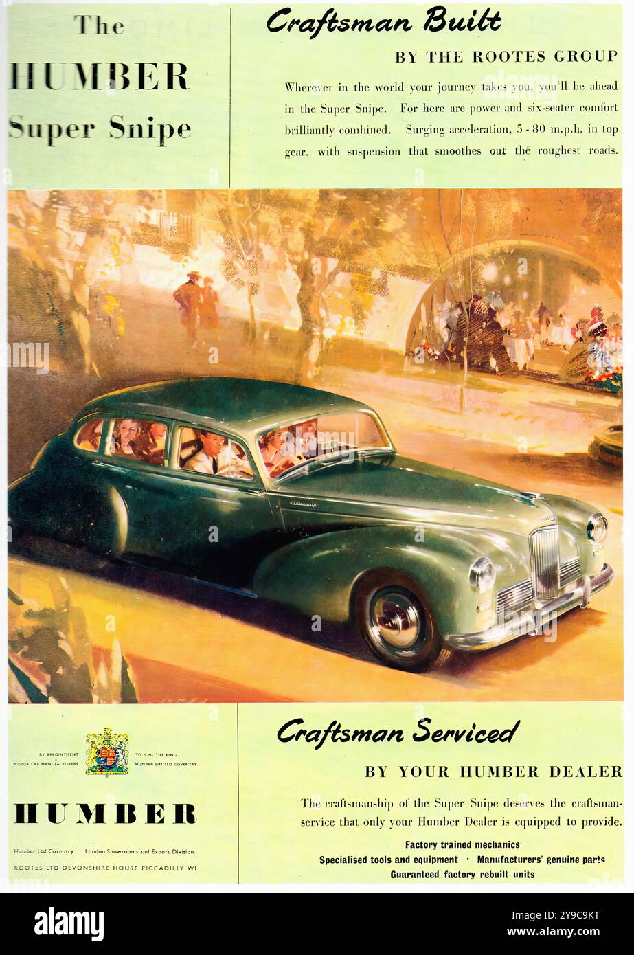 Humber Super Snipe (1952) Series III - Vintage press car advertising ...