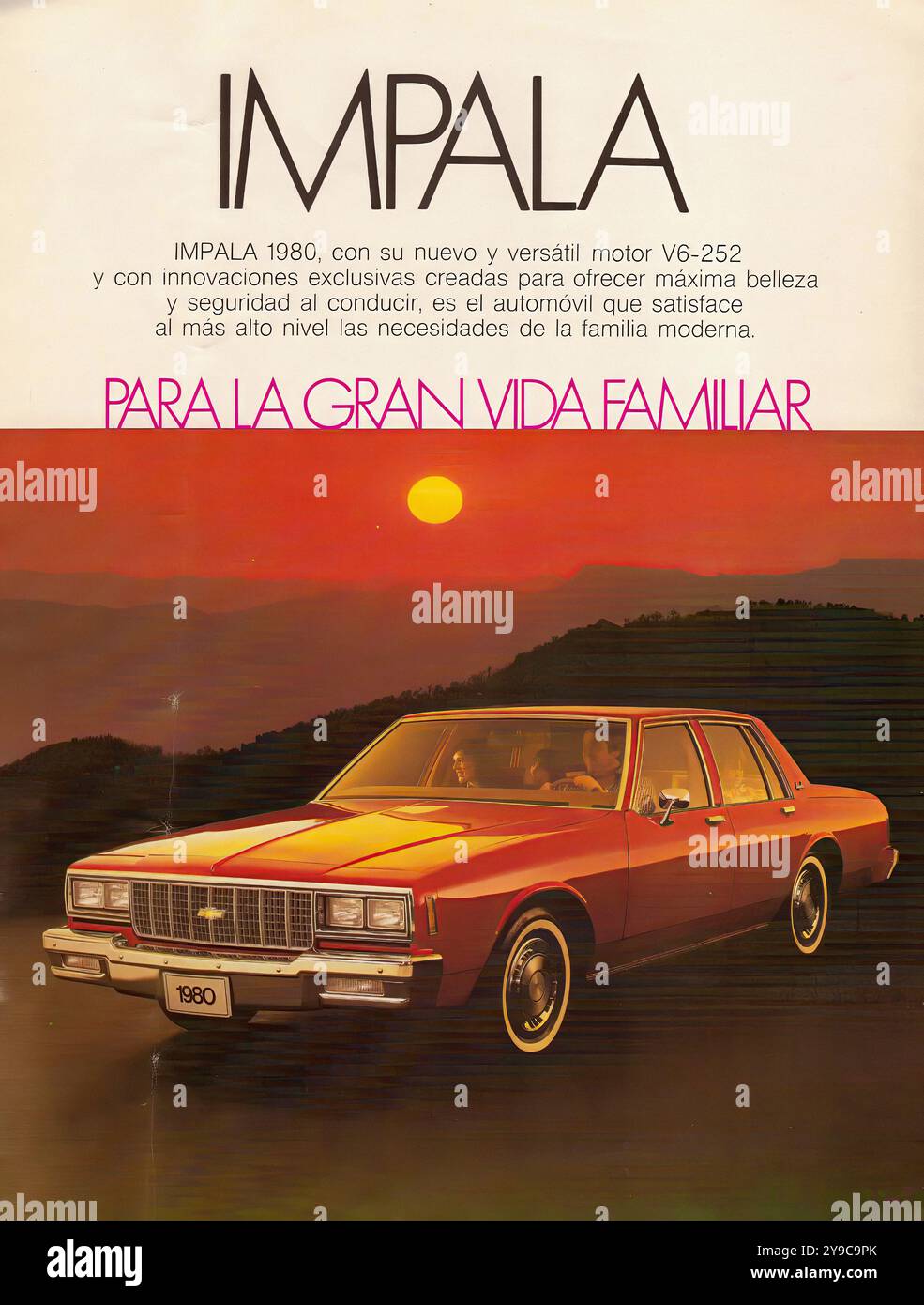 Impala made in Venezuela 1980 - Vintage press car advertising Stock ...
