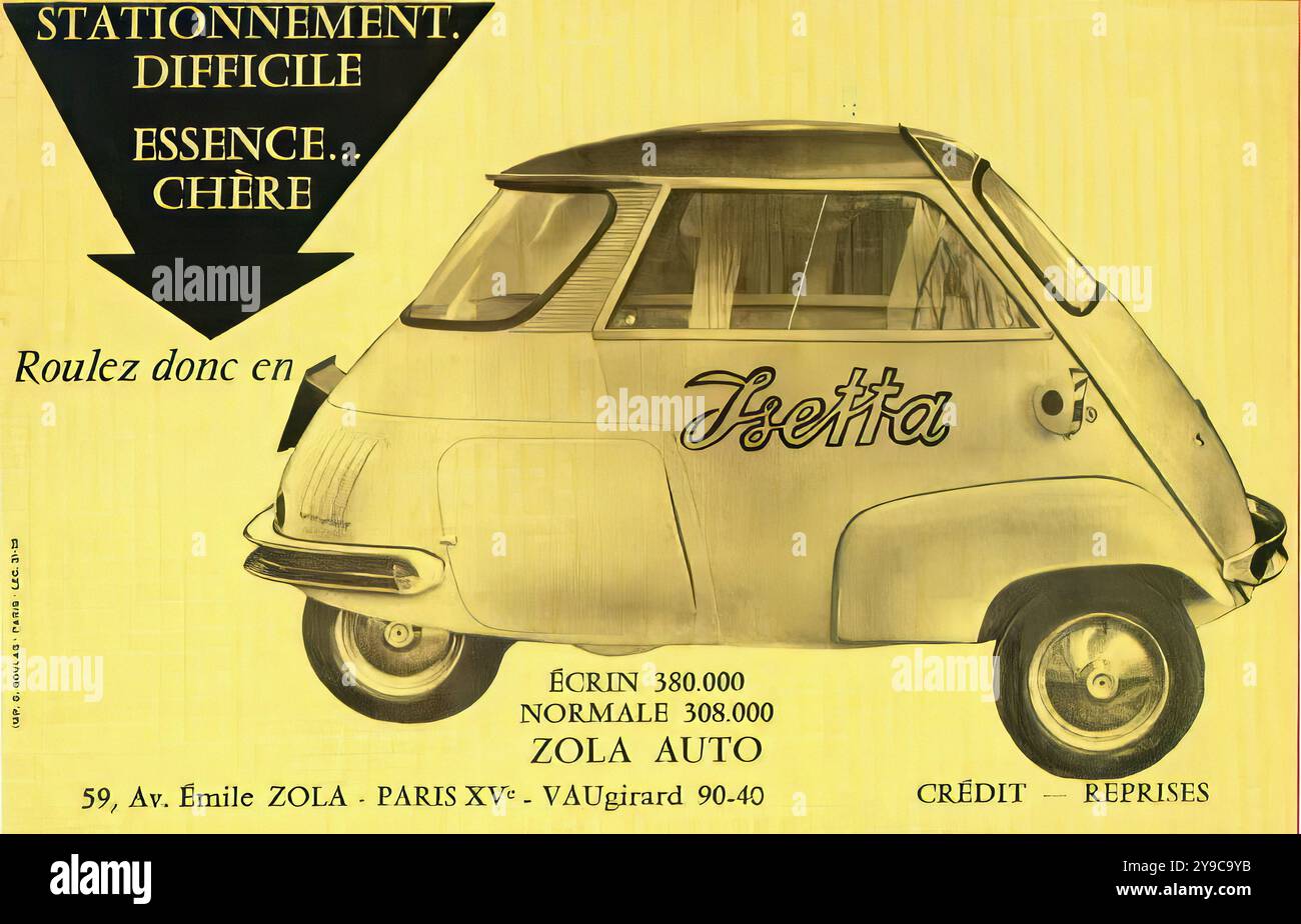 Isetta Velam Écrin (1958) Pre-Series - Vintage press car advertising ...