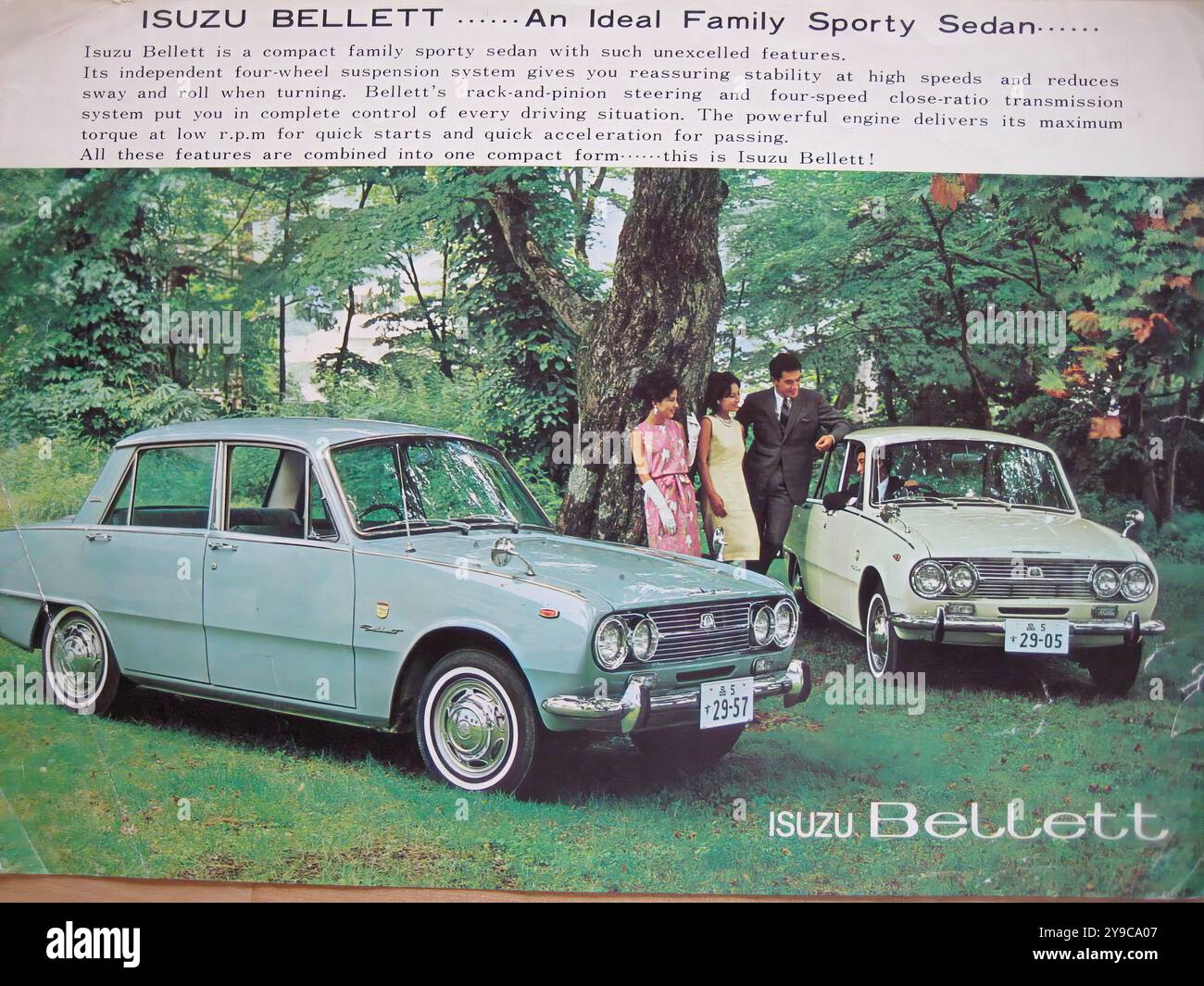 Isuzu Bellett - Vintage press car advertising Stock Photo - Alamy