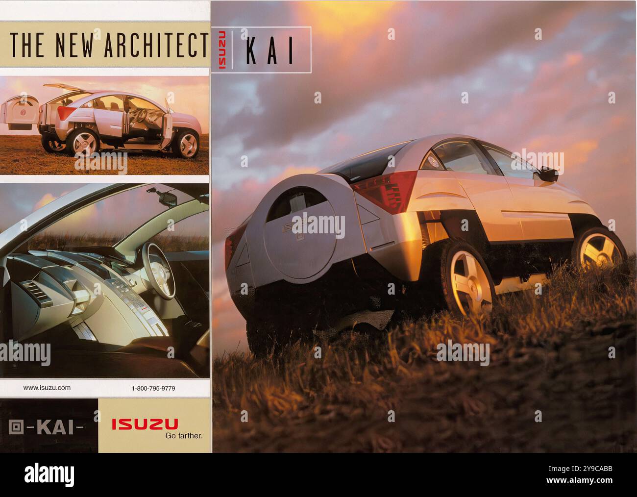 Isuzu Kai concept truck 1997 - Vintage press car advertising Stock ...