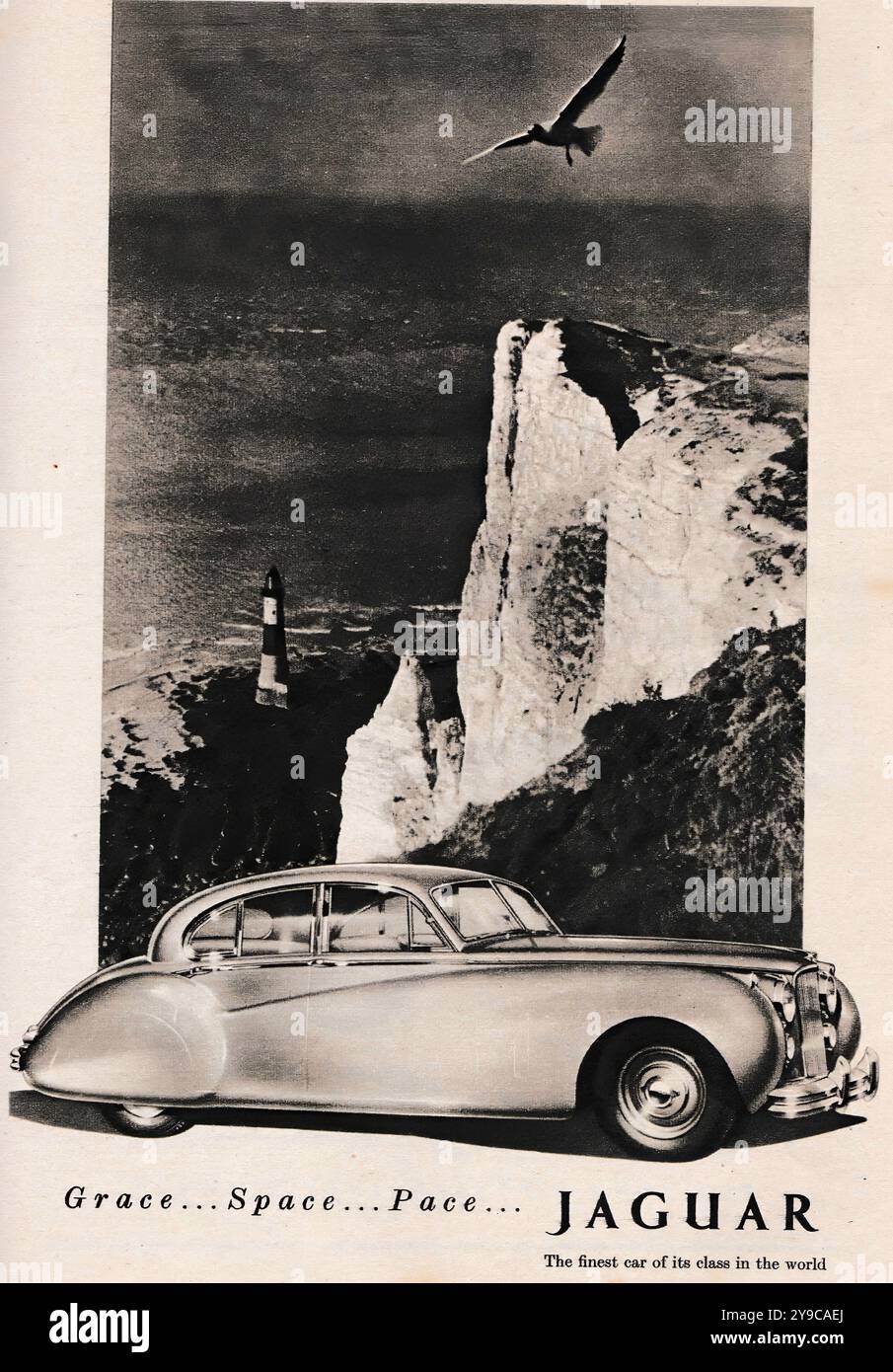 Jaguar Mk.VII (1953) - Vintage press car advertising Stock Photo - Alamy