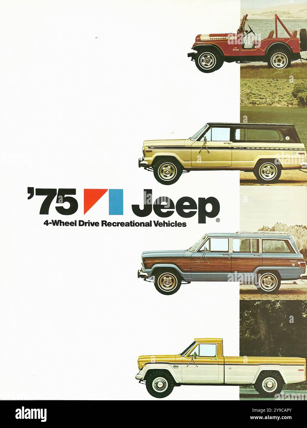 JEEP 1975 - Vintage press car advertising Stock Photo - Alamy