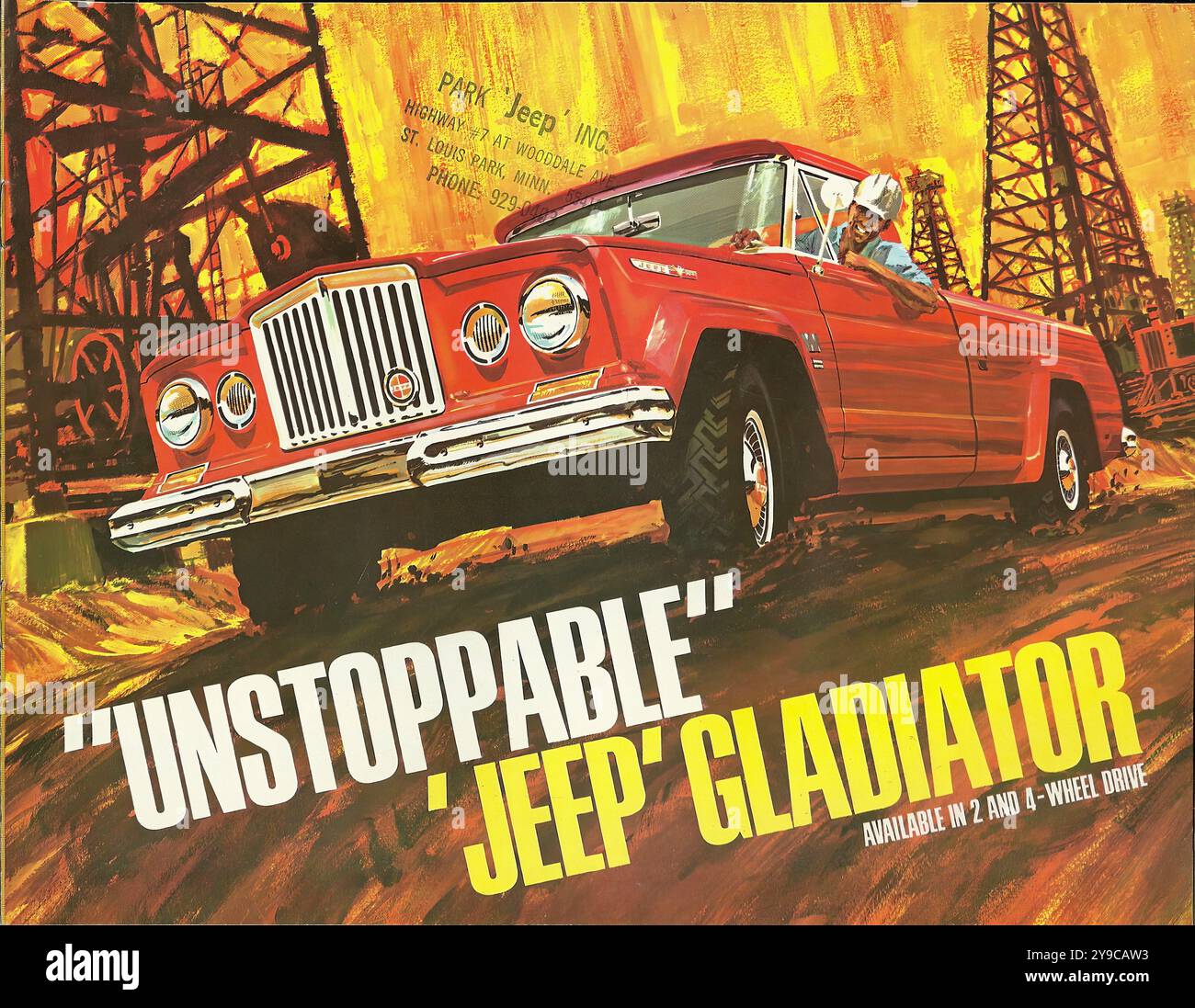 Jeep Gladiator - Vintage press car advertising Stock Photo - Alamy
