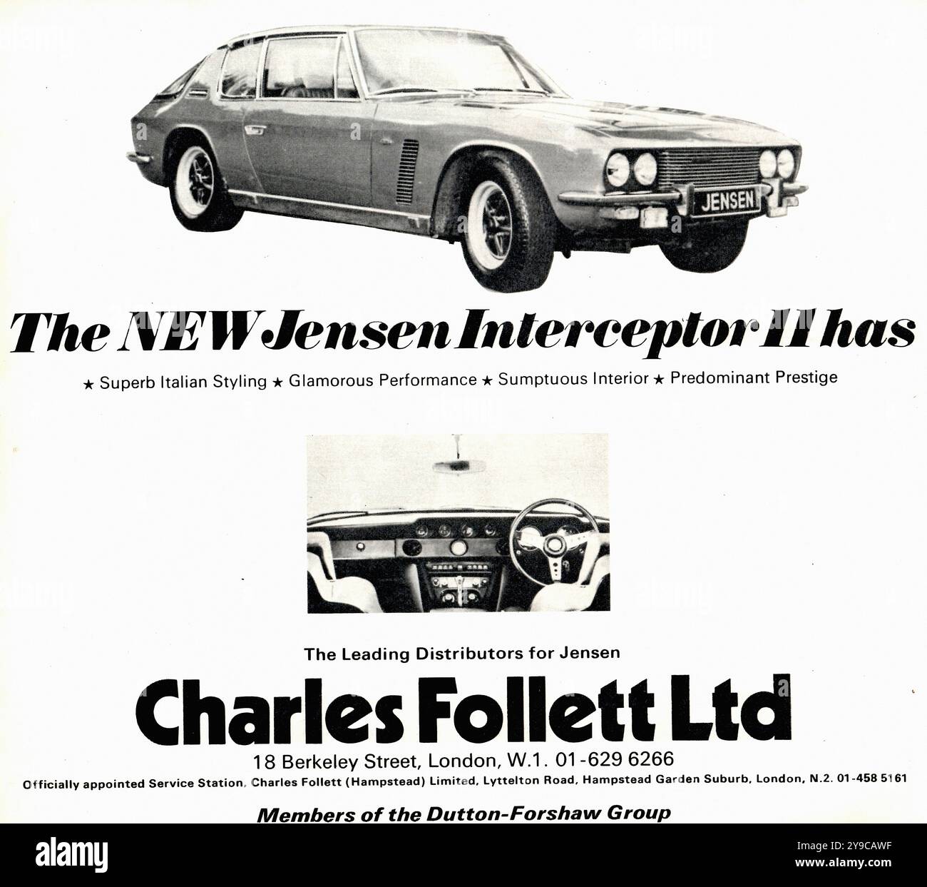 Jensen Interceptor II (1969 advert) - Vintage press car advertising ...