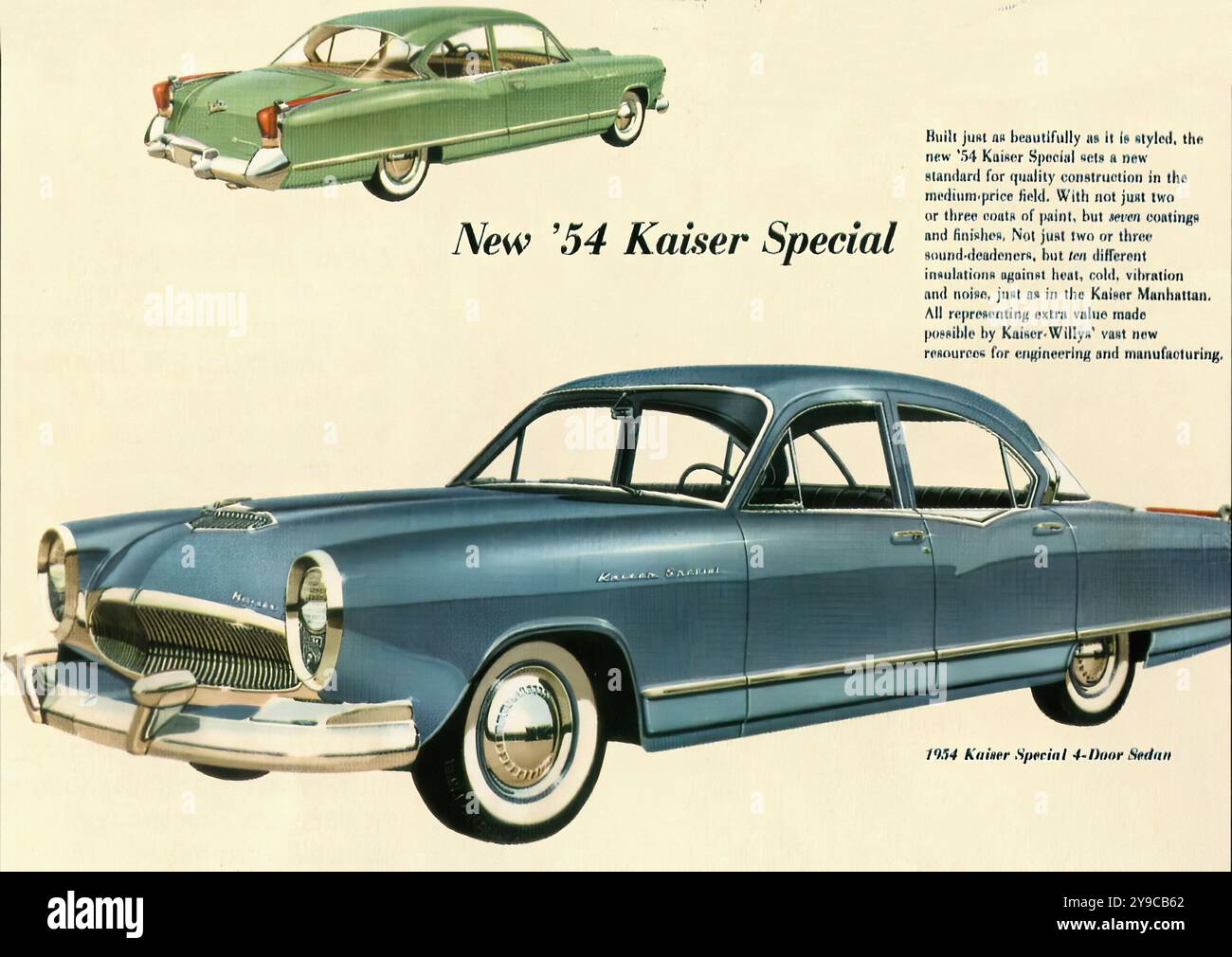 Kaiser Special (1954) - Vintage press car advertising Stock Photo - Alamy