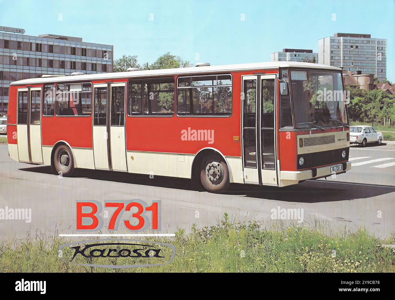 Karosa bus brochure - Vintage press car advertising Stock Photo - Alamy