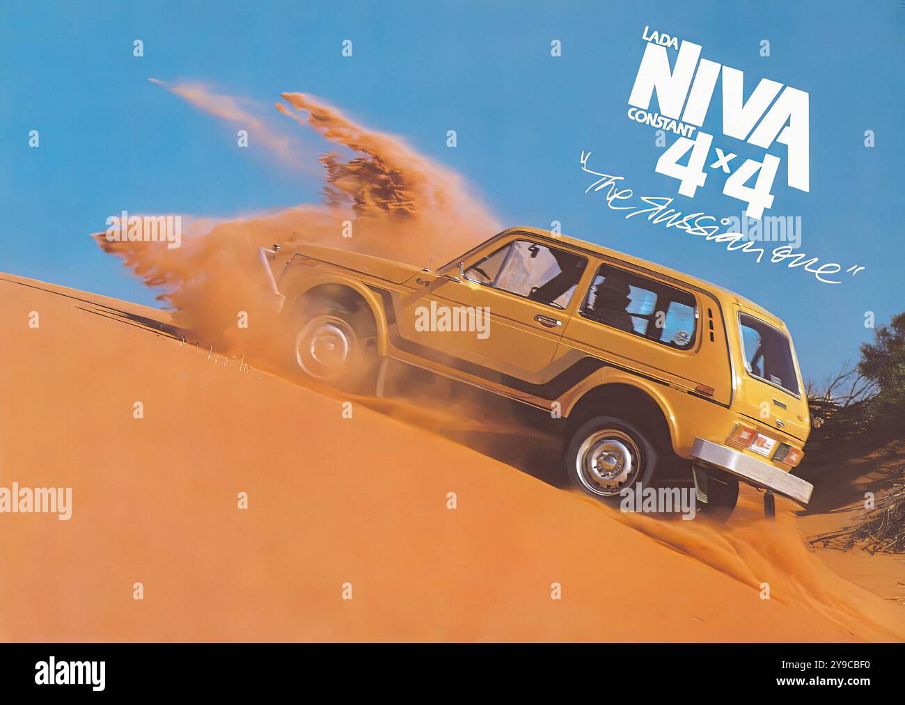 Lada in Australia - Vintage press car advertising Stock Photo - Alamy