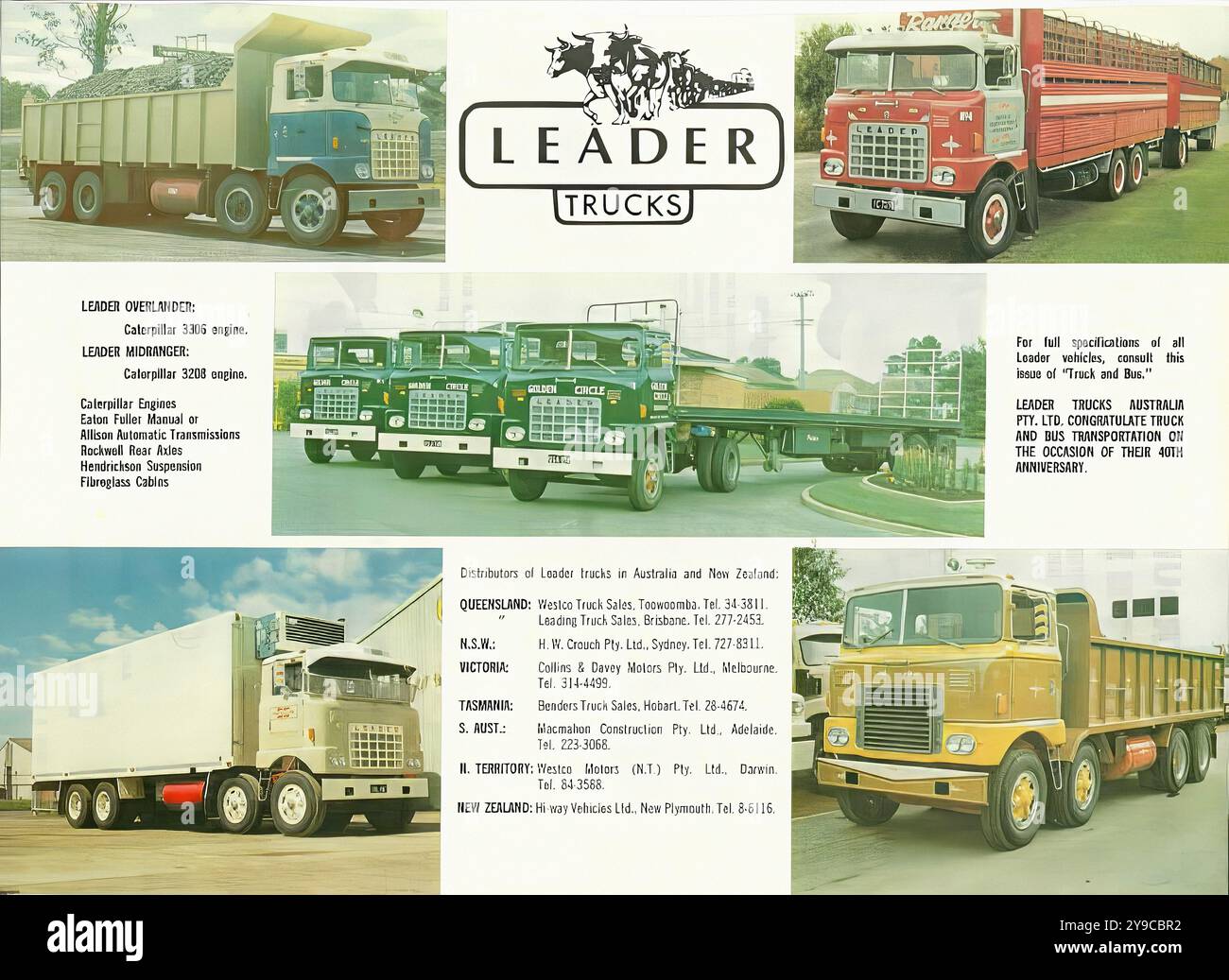 Leader Trucks - Vintage press car advertising Stock Photo - Alamy