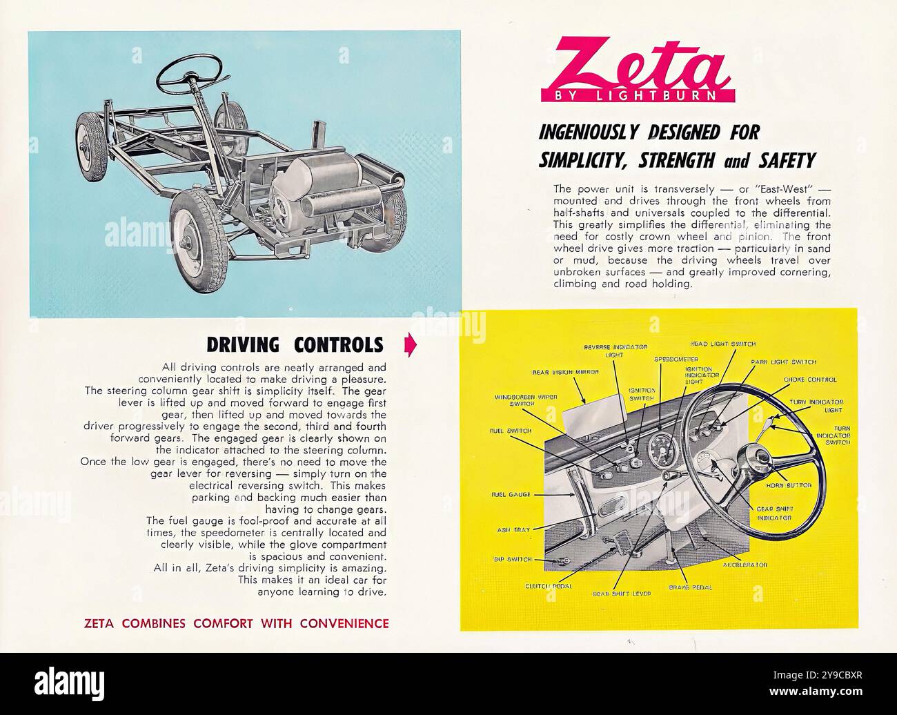 Lightburn Zeta Mechanicals - Vintage press car advertising Stock Photo ...