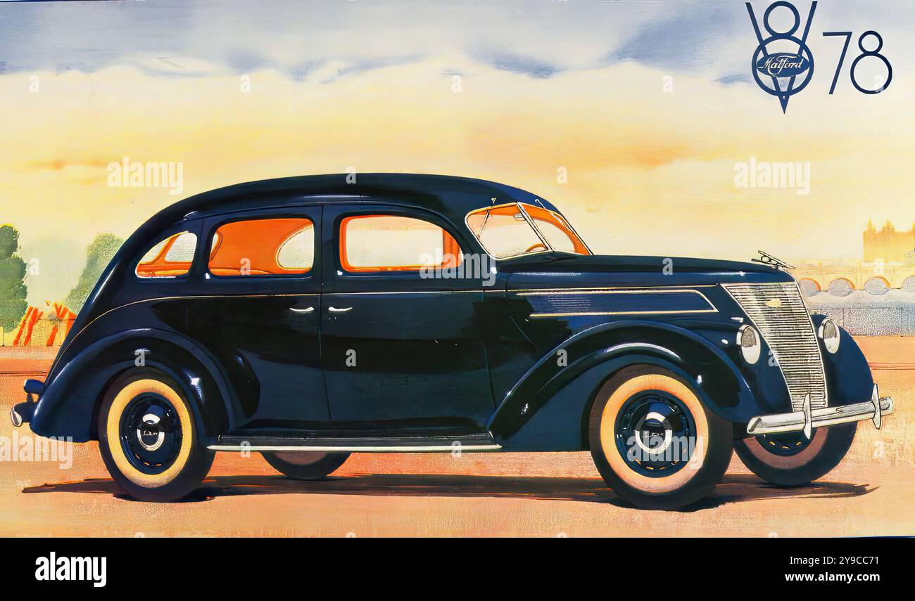 Matford V8-78 Grand Luxe (1937) - Vintage press car advertising Stock ...