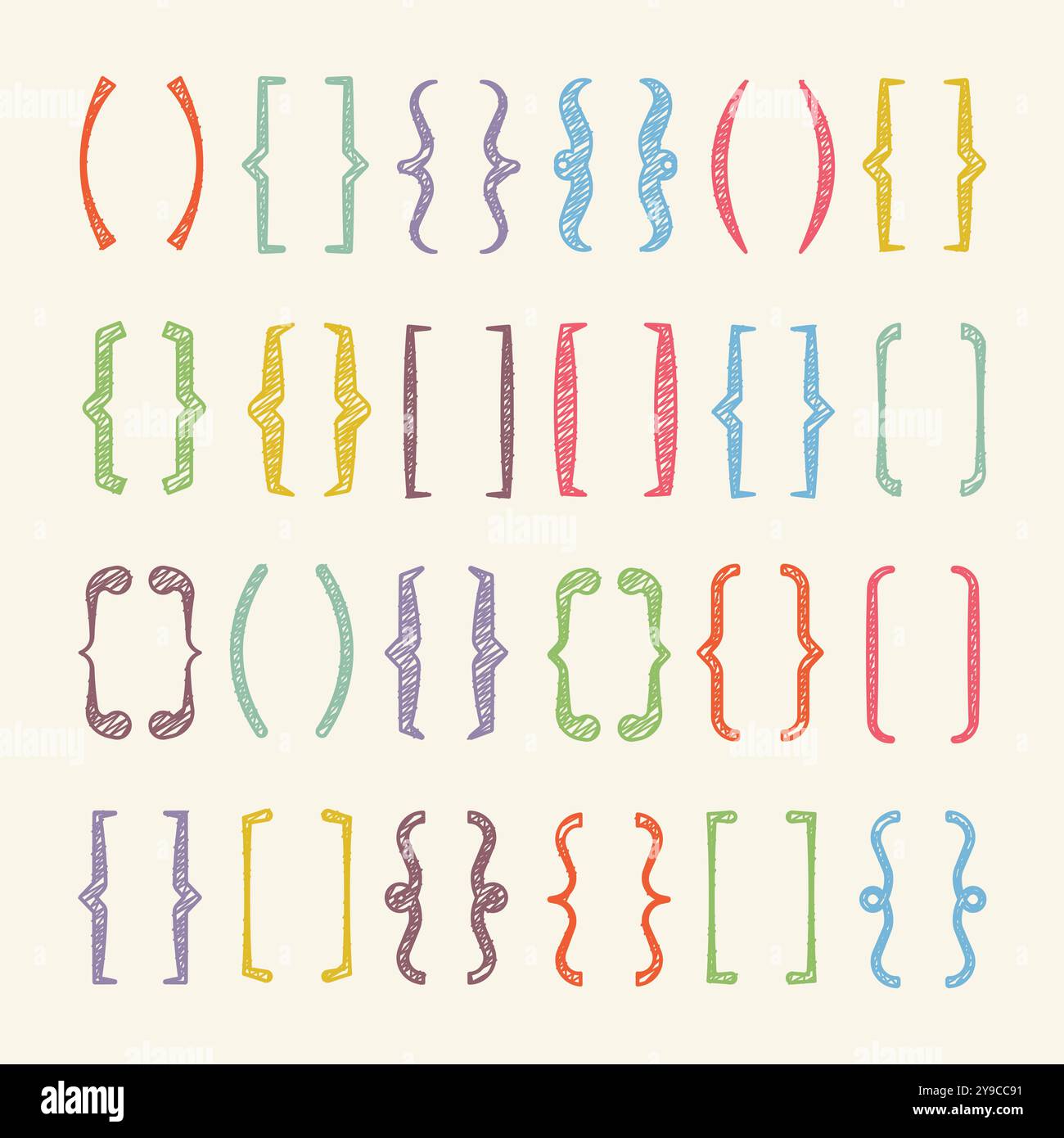 Shaded text brackets, colorful quotation box. Curly, square and corner ...