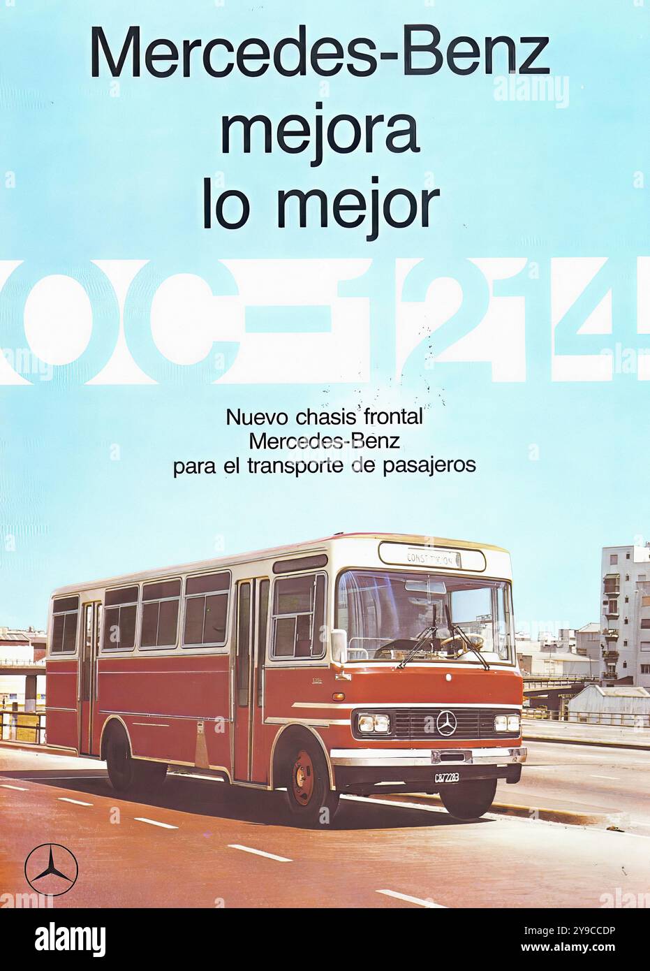 Mercedes Benz OC -1214 - Vintage press car advertising Stock Photo - Alamy