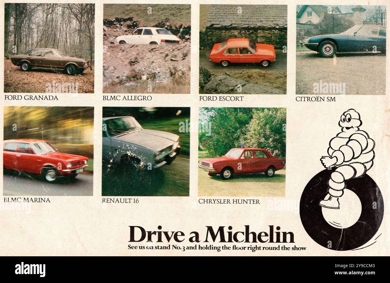 Michelin ad (1976) part 2 - Vintage press car advertising Stock Photo ...