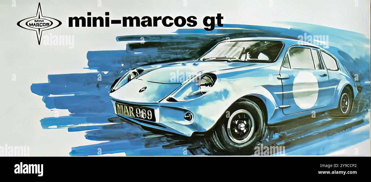 Mini-Marcos GT (1969) - Vintage press car advertising Stock Photo - Alamy