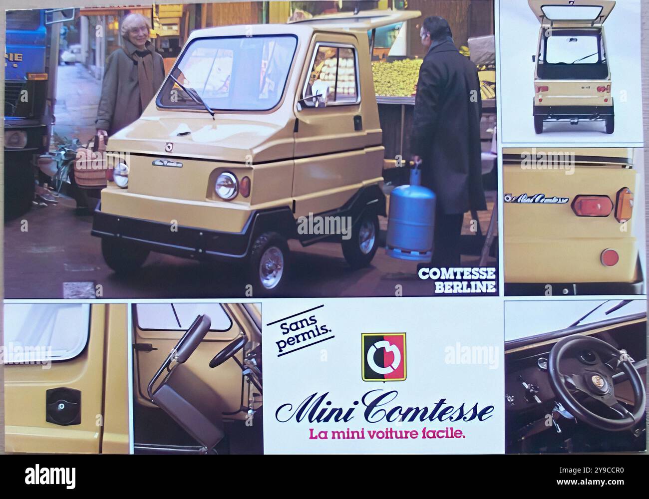 Mini Comtesse 0001 - Vintage press car advertising Stock Photo - Alamy