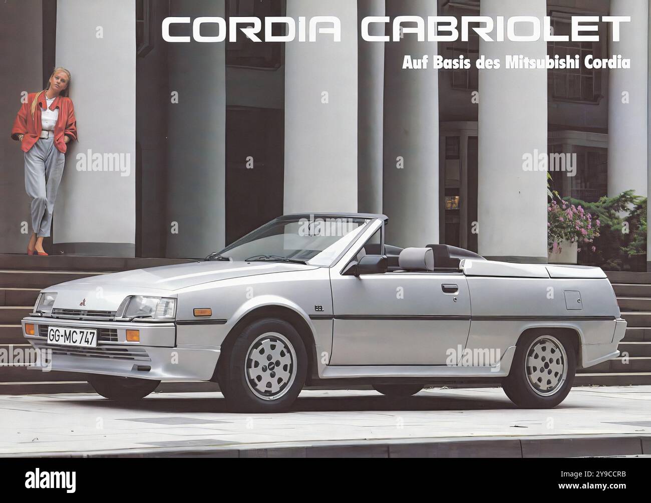 Mitsubishi Cordia Cabriolet - Vintage press car advertising Stock Photo ...