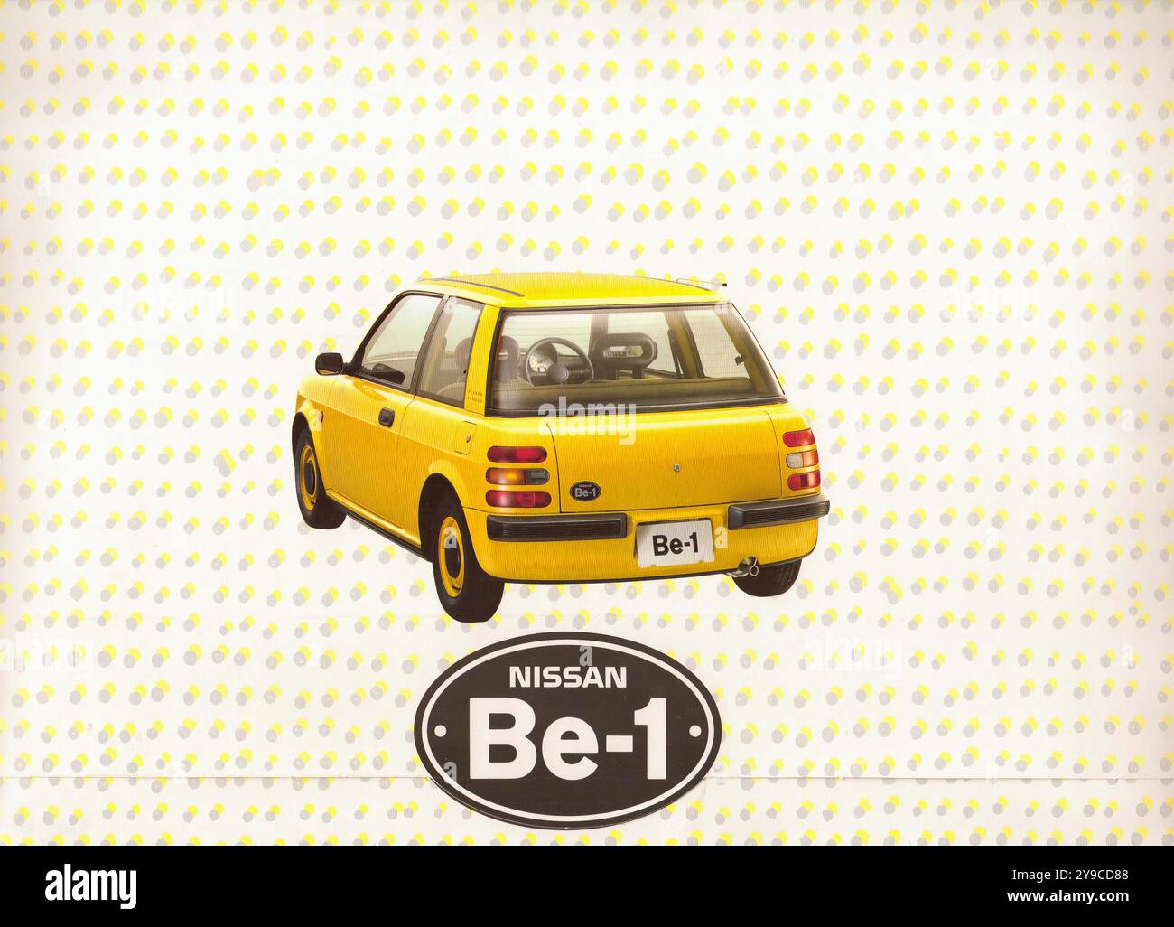 Nissan Be-1 0001 - Vintage press car advertising Stock Photo - Alamy