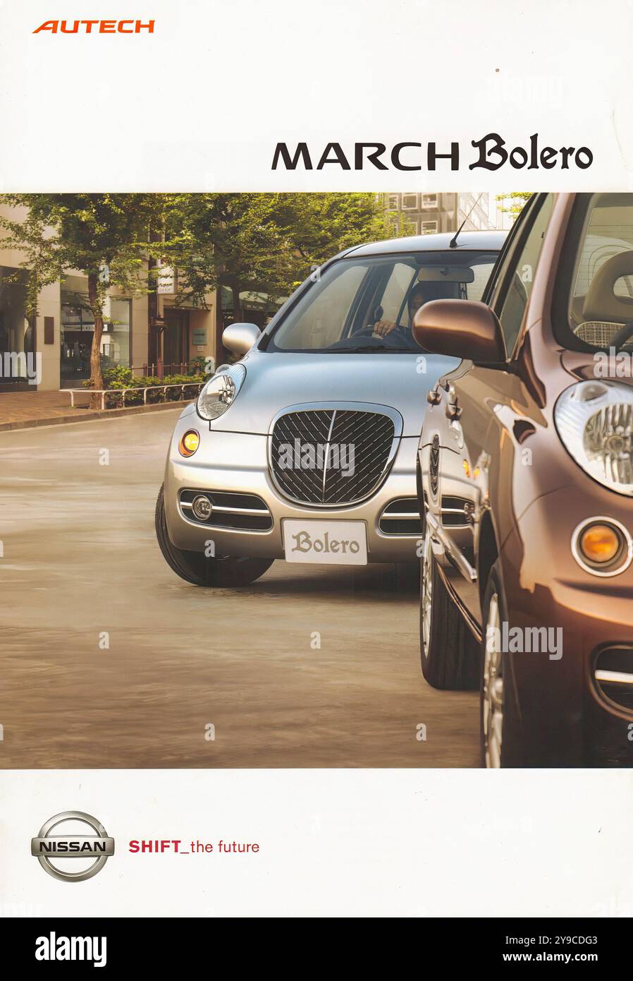 Nissan March Bolero - Vintage press car advertising Stock Photo - Alamy