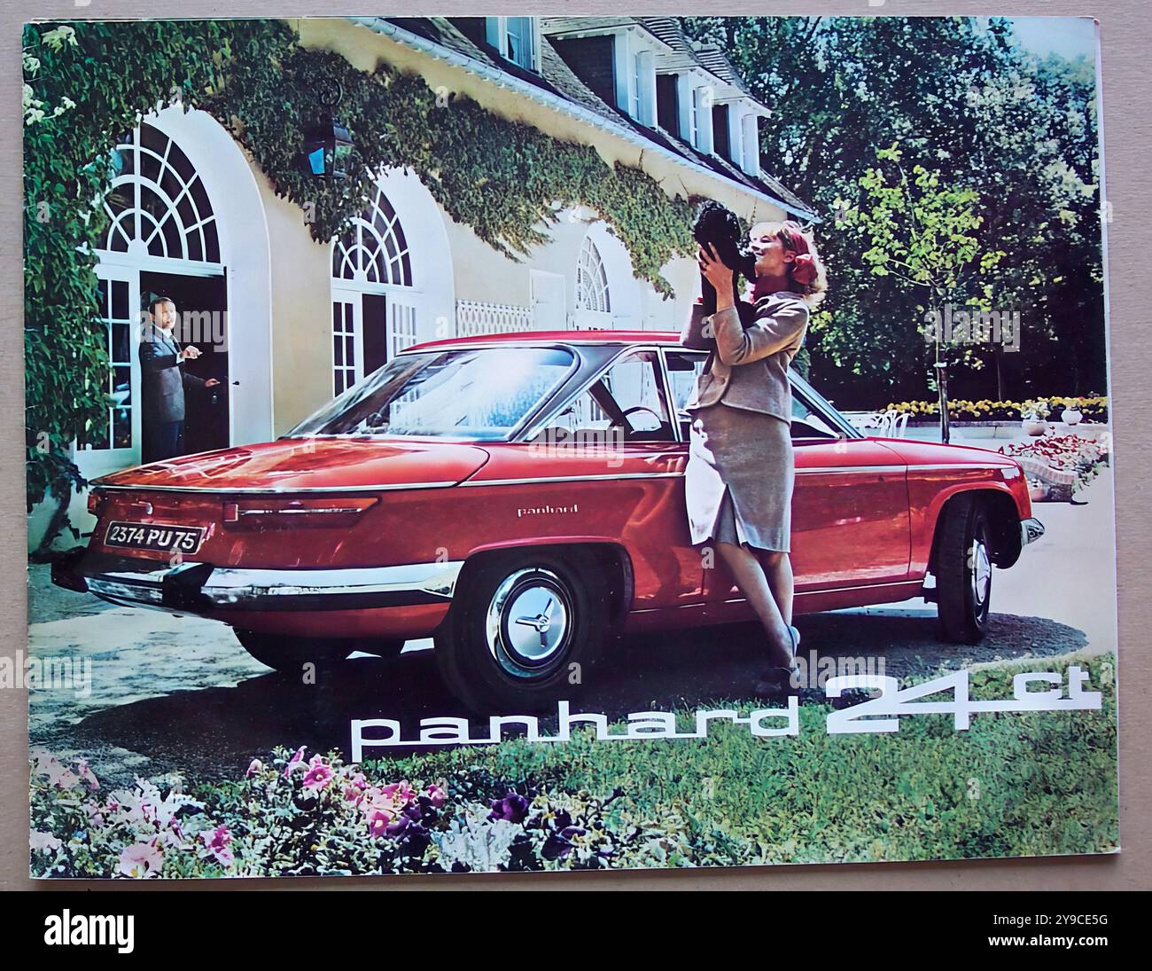 Panhard 24ct - Vintage press car advertising Stock Photo - Alamy