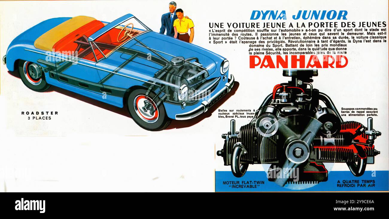 Panhard Dyna Junior (1954) 0002 - Vintage press car advertising Stock ...