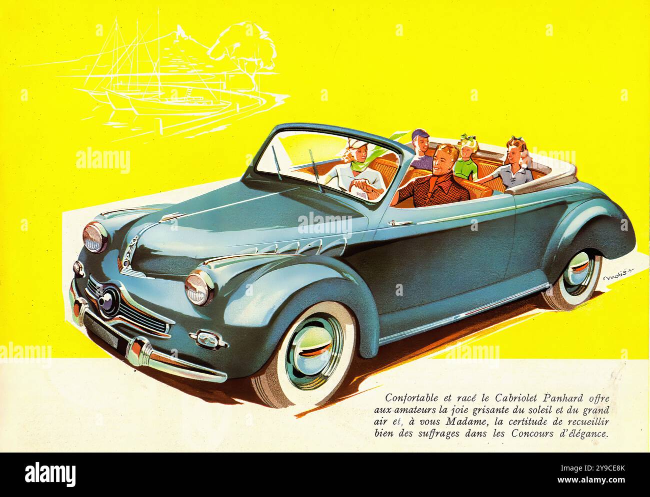 Panhard Dyna X Cabriolet (1953) - Vintage press car advertising Stock ...