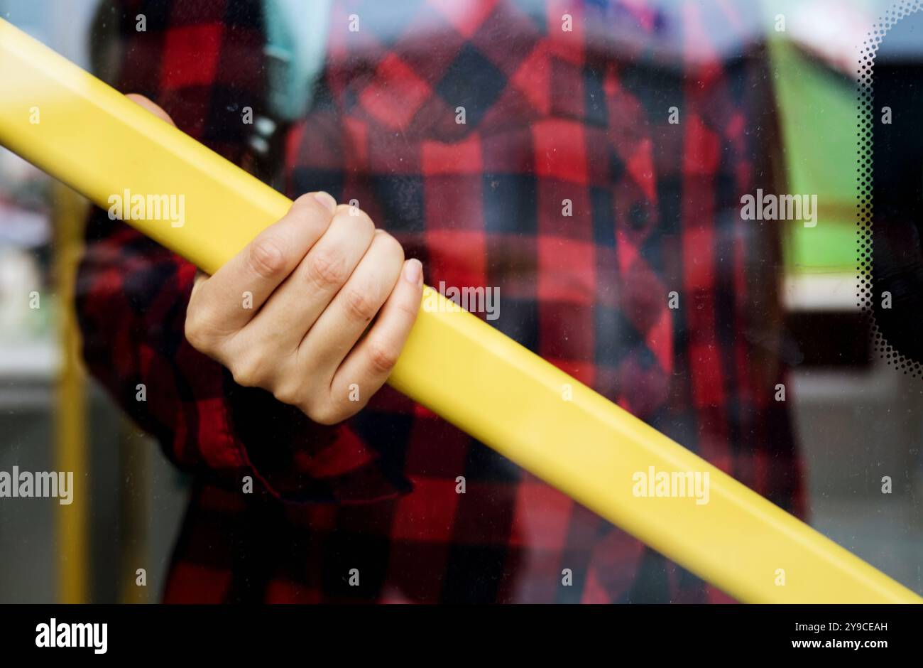 Close up metallic handrail hi-res stock photography and images - Alamy