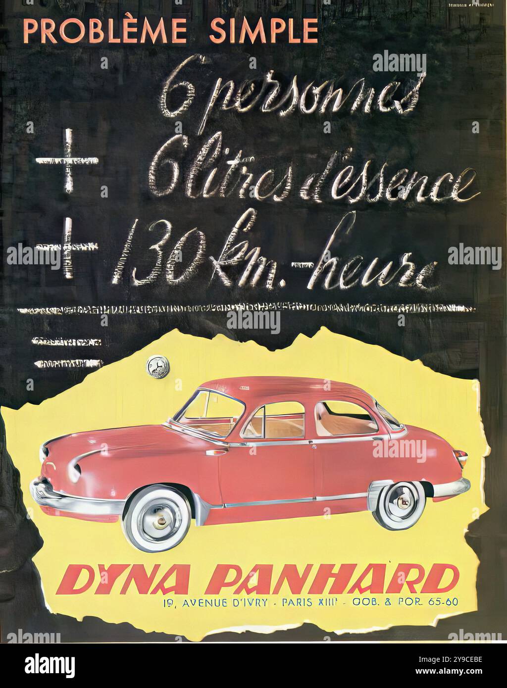 Panhard Dyna Z (1959) - Vintage press car advertising Stock Photo - Alamy
