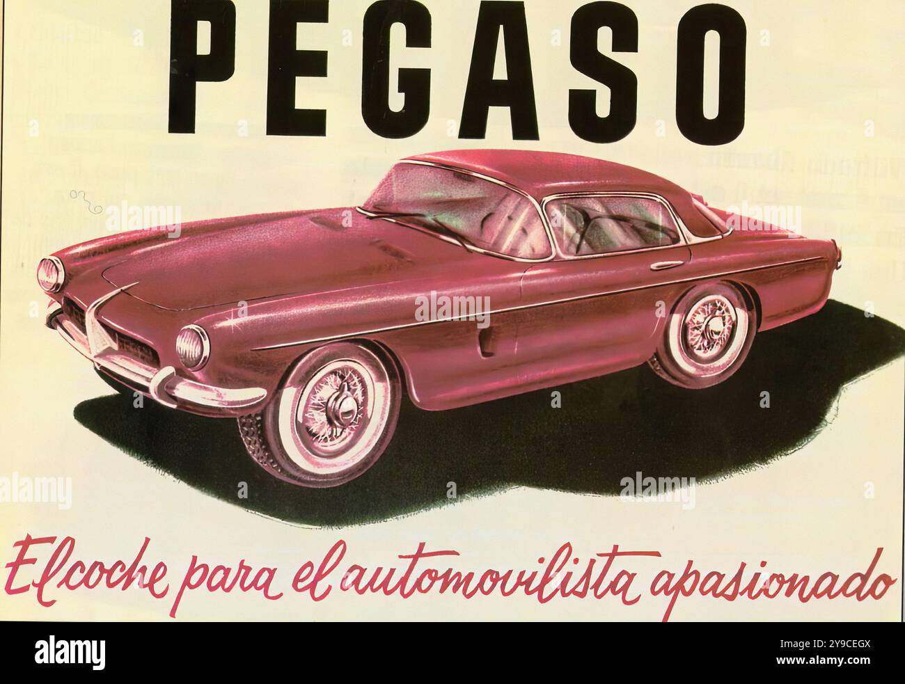 Pegaso Z-103 (1955) - Vintage press car advertising Stock Photo - Alamy