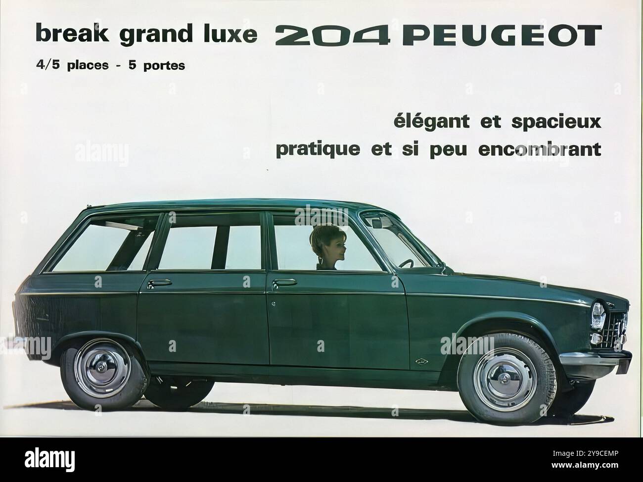 Peugeot 204 Break Grand-Luxe (1967) - Vintage press car advertising ...