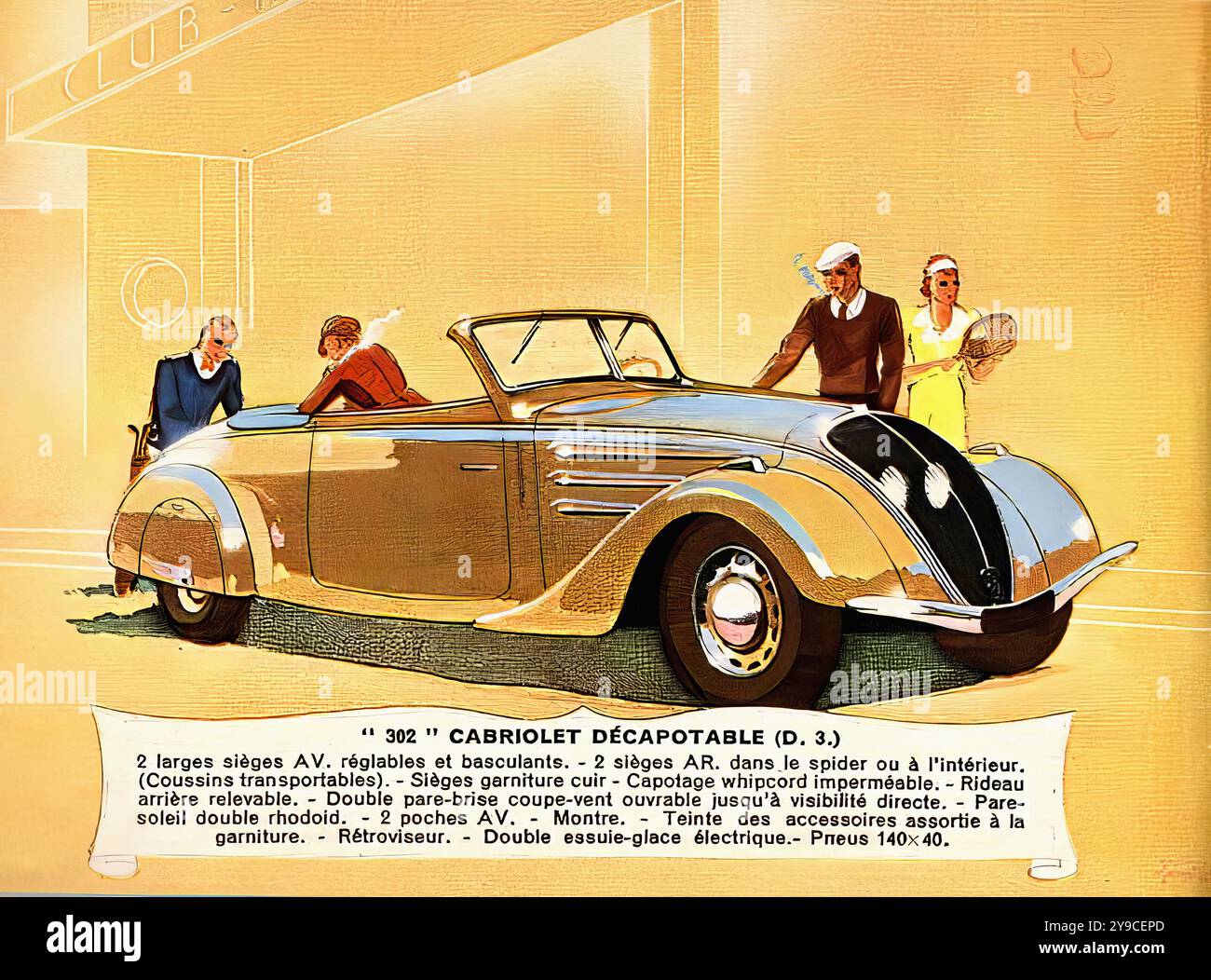 Peugeot 302 Cabriolet Décapotable (1937) - Vintage press car ...